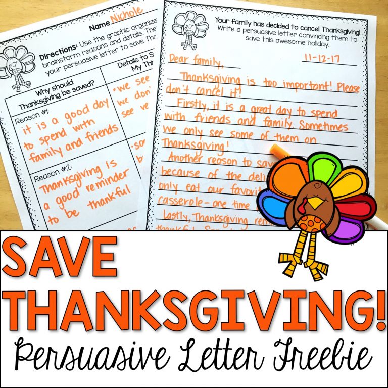Thanksgiving Activities for Upper Elementary - The Craft Of Teaching