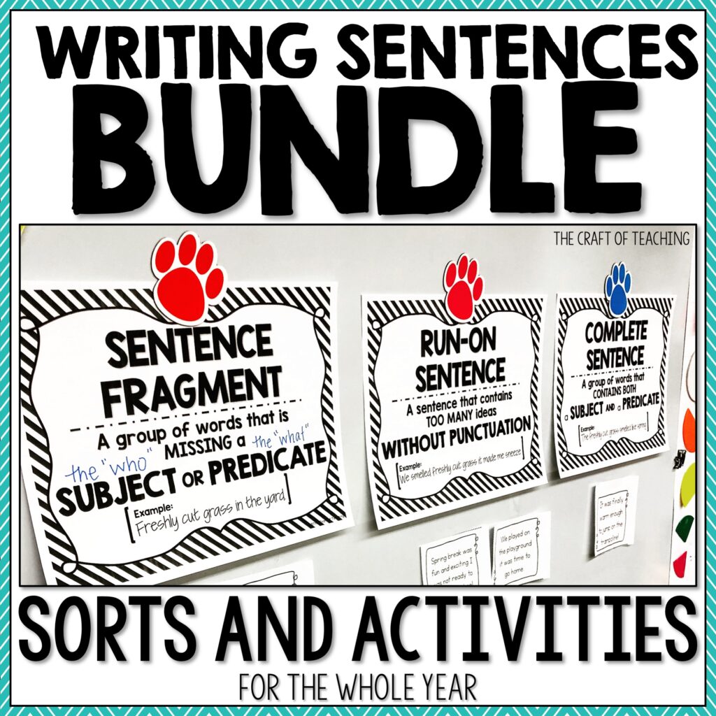 How to Use Sentence Sorts to Improve Writing Skills - The Craft Of Teaching
