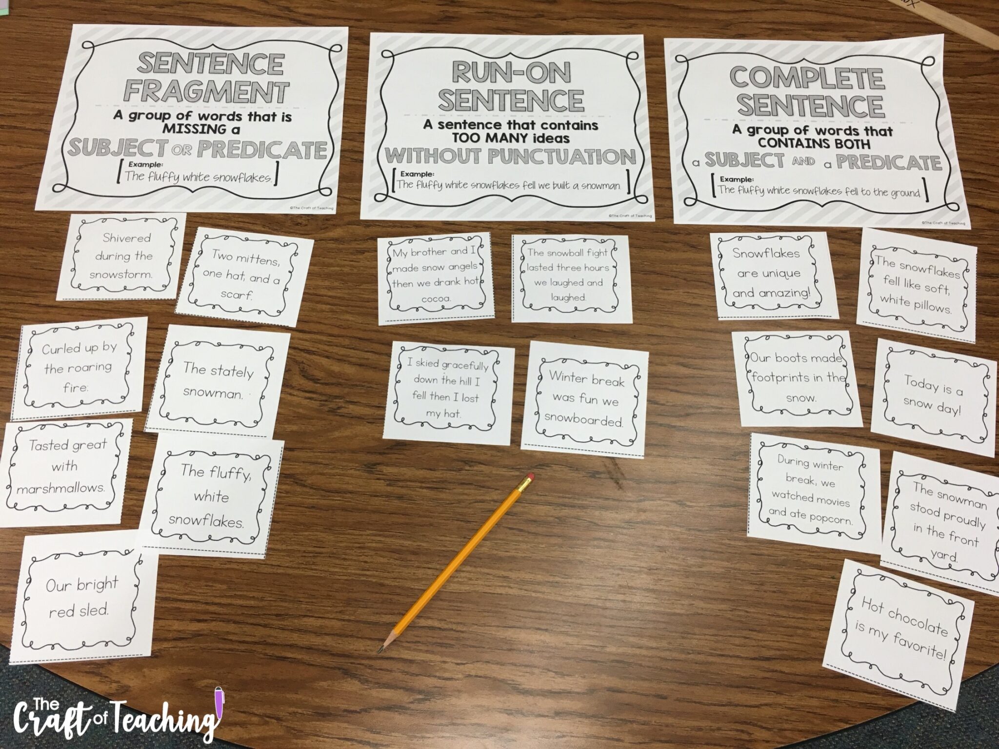 Using Sorts to Improve Sentence Writing - The Craft Of Teaching