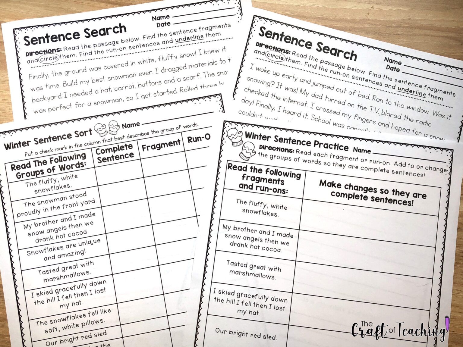 Using Sorts to Improve Sentence Writing - The Craft Of Teaching