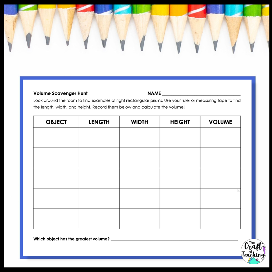 Fun and Easy Activities for Practicing Volume - The Craft Of Teaching